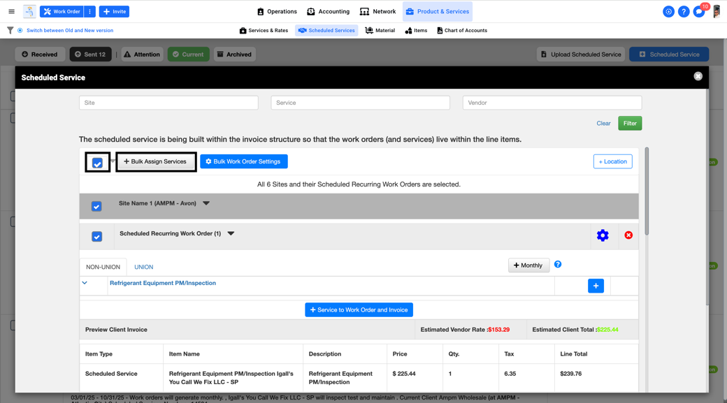 How to Update Vendor and Vendor Rates to Existing Scheduled Service ...
